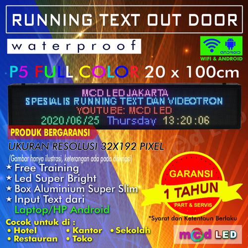 Jual RUNNING TEXT P5 16X96 FULL COLOR OUTDOOR RGB SMD - 16x128 ...