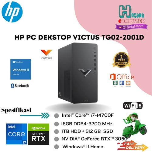 Promo HP PC DEKSTOP VICTUS TG02-2001D - I7-14700F/16GB(2X8GB)/512GB&1TB ...