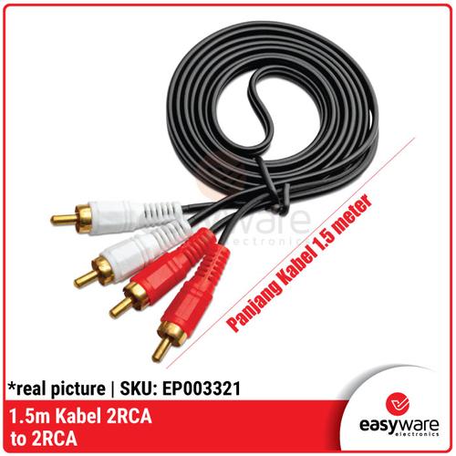 Jual Kabel 1.5m Kabel 2RCA to 2RCA Kabel Audio 2 RCA ke 2 RCA - Kota ...