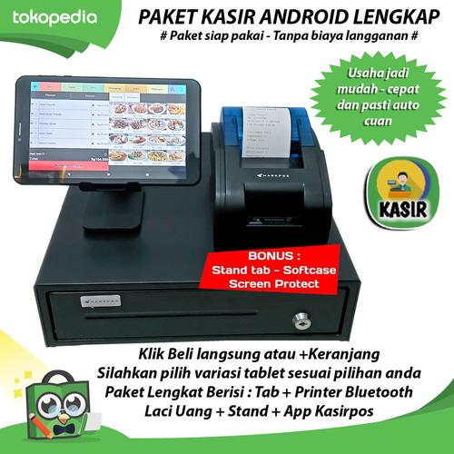 Jual Paket kasir android tablet + printer + cash drawer + aplikasi POS ...