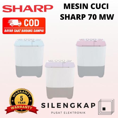 Jual MESIN CUCI SHARP 2 TABUNG 7 KG 70MW LOW WATT GARANSI RESMI ...