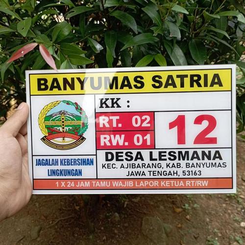 Jual Nomor Rumah RT RW Akrilik, Sign Nomor Rumah Acrylic Custom (Ukuran ...