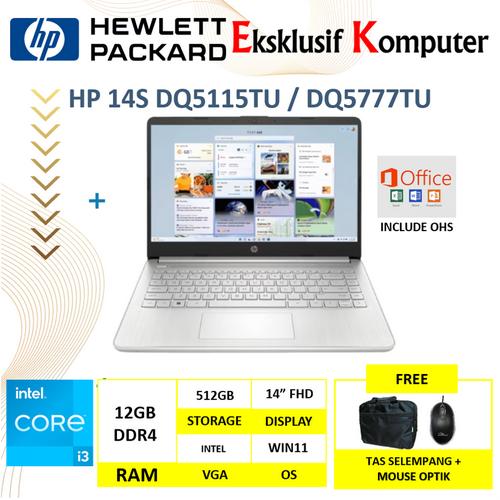 Jual Laptop HP 14s dq5115tu i3 Gen 12 512gb ssd ram 8gb win11 ohs ...