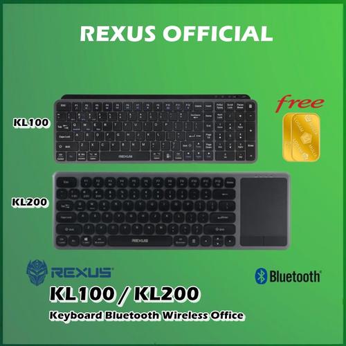 Promo Rexus KL100 / KL200 Keyboard Office Wireless Bluetooth Dual Mode ...