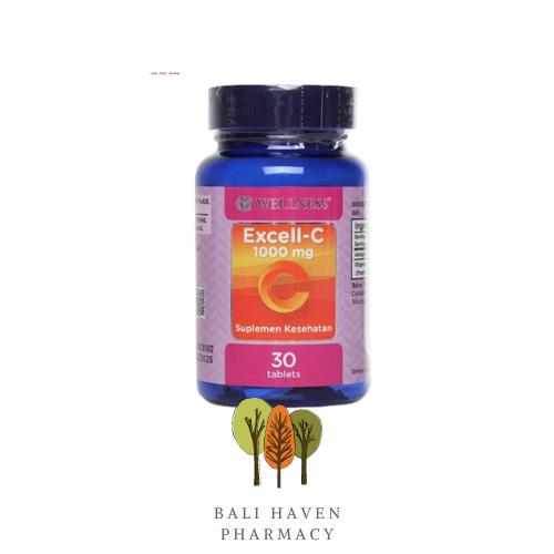 Jual WELLNESS Excell C 1000mg Vitamin Suplemen Supplements 30 Tablets ...