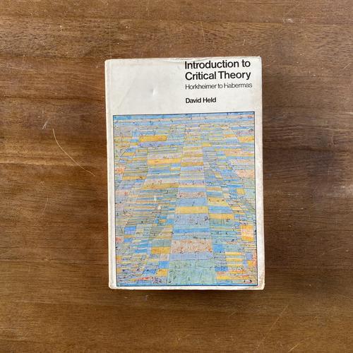 Jual Introduction to Critical Theory: Horkheimer to Habermas - David ...