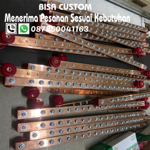 Jual busbar tembaga custom 3mm x 20mm x 400mm 20baut komplit - Jakarta ...
