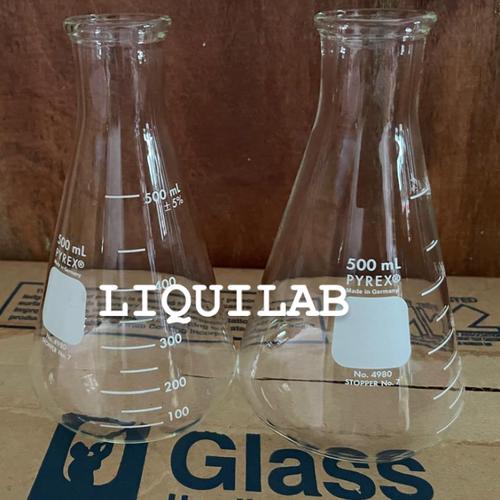 Jual PYREX 500 mL Narrow Mouth Erlenmeyer Flasks with Heavy Duty Rim ...