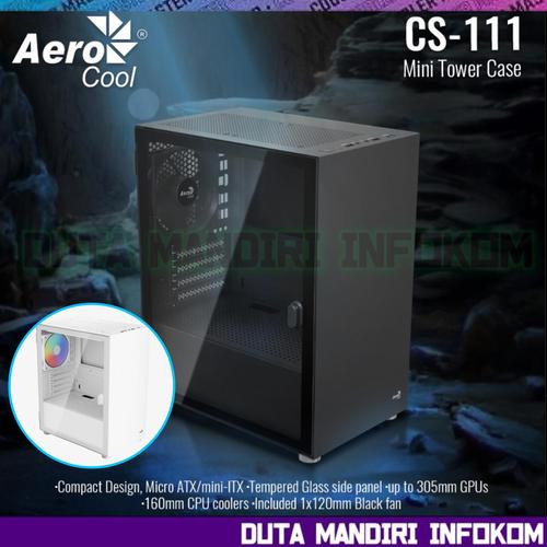 Jual Aerocool CS-111 - Tempered Glass Mini Tower m-ATX Gaming Case I ...