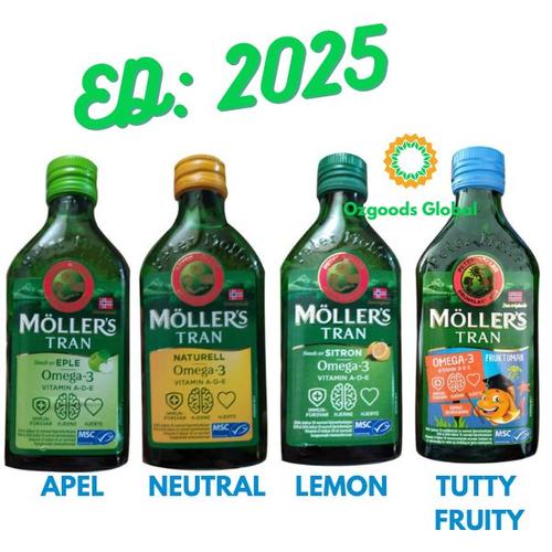 Jual Mollers Tran Cod Liver Fish Oil Moller's Trans Omega 3 DHA - TUTTI ...