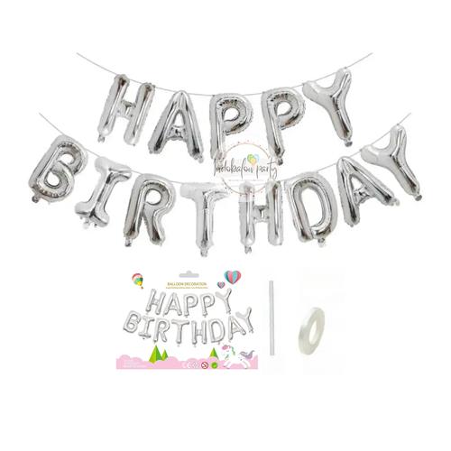 Jual balon foil huruf set happy birthday / tulisan happy birthday ...