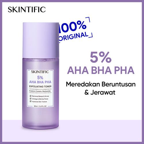 Jual SKINTIFIC 5% Aha Bha Pha Exfoliating Toner / Face Eksfoliasi wajah Glow and Smooth Skin ...