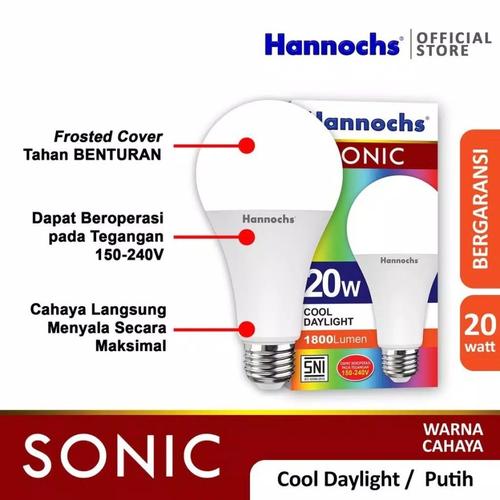 Jual Hannoch lampu Led Bulb 20 Watt Sonic Series - Putih - Jakarta ...