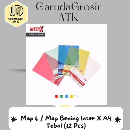 Jual Map L / Map Bening Inter X A4 Tebal (12 Pcs) - Merah - Jakarta ...