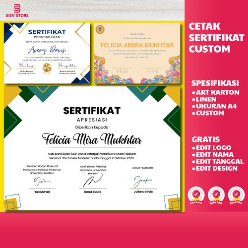 Jual SERTIFIKAT PENGHARGAAN | CETAK SERTIFIKAT LOMBA | SERTIFIKAT FREE ...