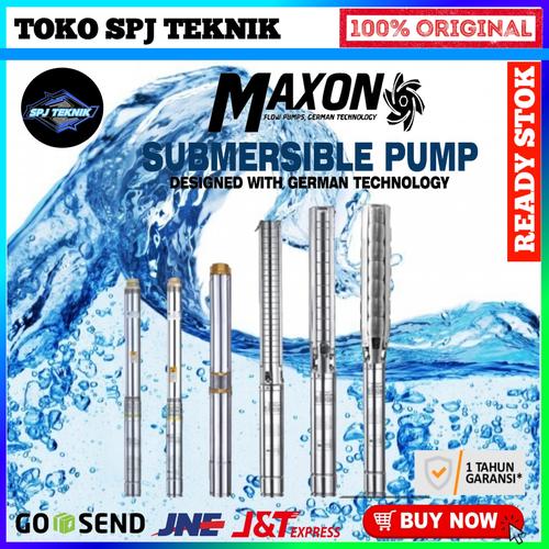 Jual POMPA SATELIT MAXON 0.75HP 3INCH 1PHASE SUBMERSIBLE PUMP KABEL 50M ...