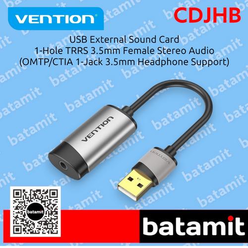 Jual VENTION USB External Sound Card 3.5mm Female Audio Jack OMTP/CTIA ...