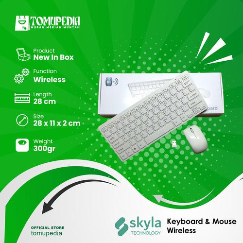 Jual SKYLA GKM-901 Keyboard dan Mouse Wireless Set - White - Batam ...