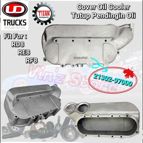 Jual COVER OIL COOLER TUTUP PENDINGIN OLI UD NISSAN RD8 RE8 RF8 ASLI TITAN - Jakarta Pusat ...