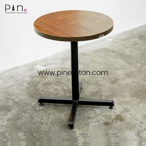 Promo Meja Makan Bulat Minimalis Simple HPL Multiplek Kaki Besi-Karen ...