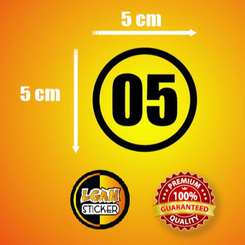 Jual STIKER ANGKA MODEL BULAT UK 5 CM - ORACAL - BLACK - Jakarta Pusat ...