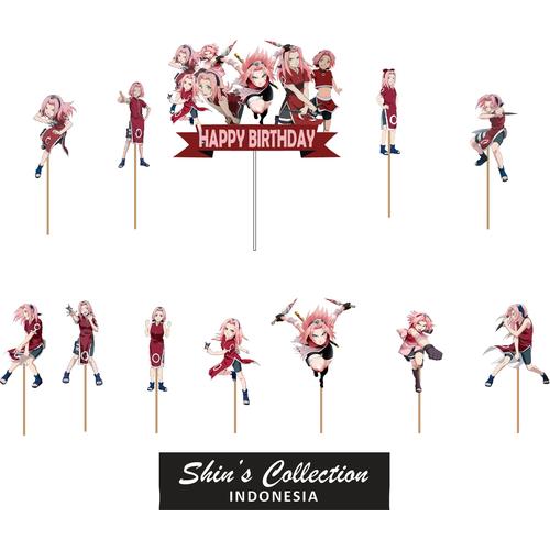 Jual Cake topper Sakura Haruno solo Naruto isi 12 pcs - solo - Kab ...