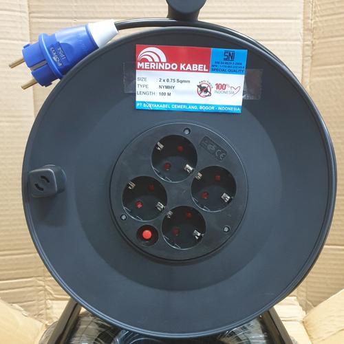 Jual Kabel listrik Roll (cable reel) 4 socket 25 50 75 100 - 3x0,75 ...