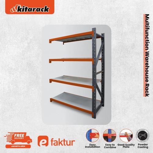 Jual MJ1520 Rak Gudang Light Duty Abu Series MS Series Kitarack 250KG ...