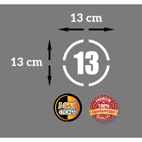 Jual Stiker Angka Model Bulat Strip Bahan Revlektive Ukuran Diameter 13 ...