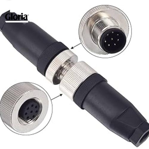 Jual M12 Socket Connector Type Straigjt 8 Pin Male / Female Konektor ...