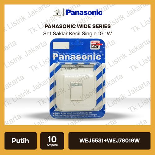 Jual Saklar Kecil Wide Series Panasonic WEJ5531+WEJ78019W Single 1 Gang ...