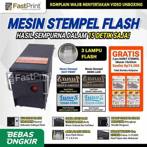 Jual Fast Print Mesin Stempel Flash Otomatis Warna 3 Lampu Full Plat Besi - Kota Surabaya - Fast ...