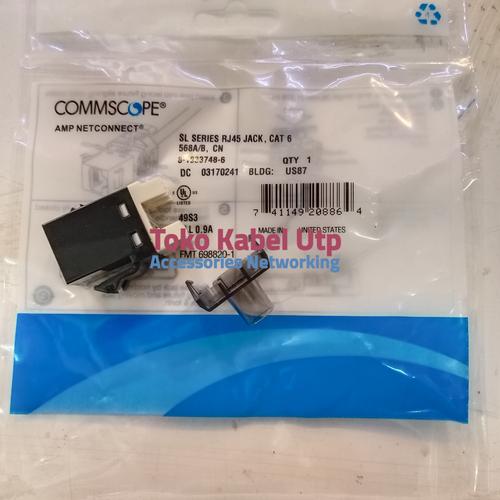 Jual modular cat.6 AMP COMMSCOPE hitam - Jakarta Pusat - Network Cable ...