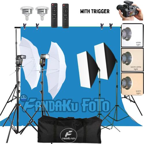 Jual Paket lighting studio foto profesional - Set background - Jakarta ...