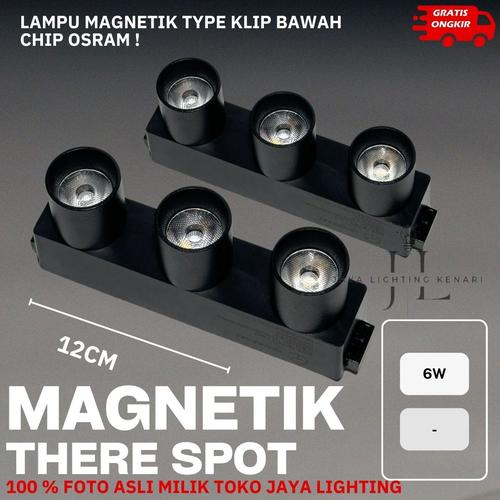 Jual TYPE B Lampu Magnetic Track Light Three Spot LED Magnet Spotlight ...