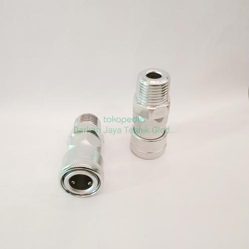 Jual Quick Coupler Coupling Angin 40 SM Nitto Besi Kohki drat luar 1/2 ...