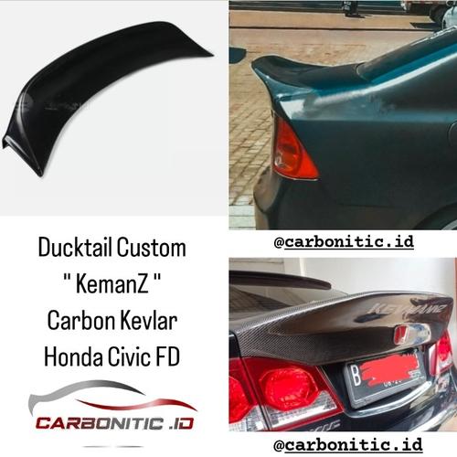 Jual Ducktail Custom Model KemanZ Honda Civic Fd 2006 - 2011 Carbon Kevlar - Carbon Kevlar ...