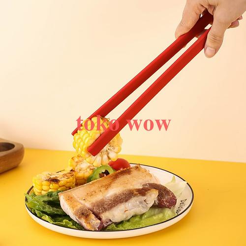 Jual Penjepit makanan capitan capit silikon tong sumpit salad buah ...