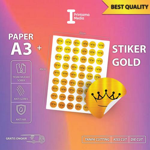 Jual Cetak Sticker Label Gold / Stiker Emas / Print Custom Label ...