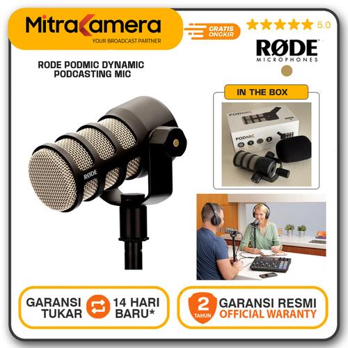 Promo Rode PodMic Dynamic Podcasting Microphone - +WS, DS1 Black Cicil ...