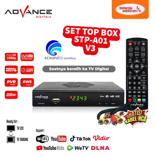 Jual Set Top Box STB ADVANCE STP AO1 V3 DVB-T2 Receiver Sinyal TV ...