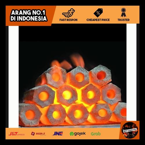 Jual Arang Briket Hexagonal BBQ Premium Food Grade Areng Barbeque ...