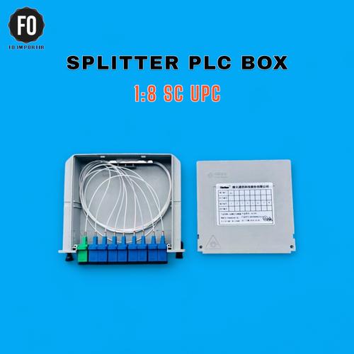 Jual Passive Splitter PLC BOX FO 1:8 SC UPC Fiber Optik Pasif Spliter ...