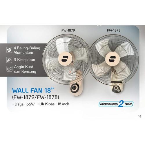 Promo SANEX Kipas Angin Dinding 18 Inch Tornado Besi FW 1878 / FW 1879 Wall Fan FW1878 / FW1879 ...
