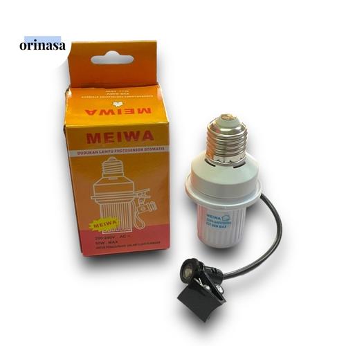 Jual Fitting Sensor Cahaya Otomatis Meiwa E27 / Fitting Lampu Sensor ...
