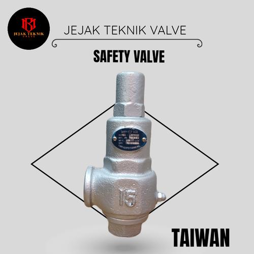 Jual safety valve 317 1 1/2" inch DN40 steam cast iron drat 10kg taiwan ...