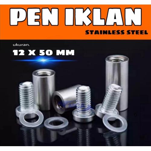 Jual pen iklan 12 x 50 + sekrup + fisher Signboard Kaca Acrylic Akrilik ...