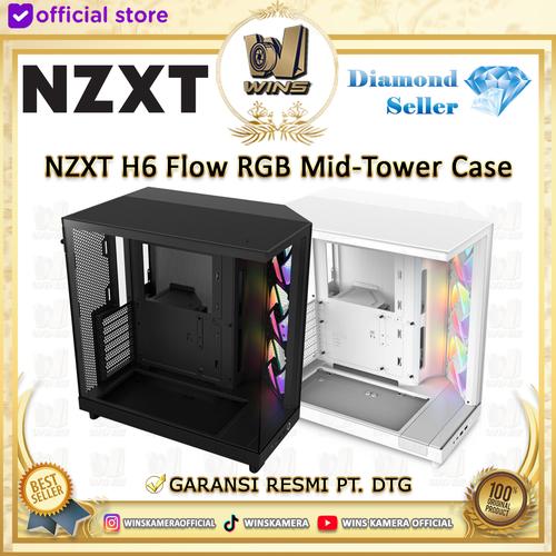 Promo NZXT H6 Flow RGB Casing - Compact Dual Chamber Mid Tower Airflow ...