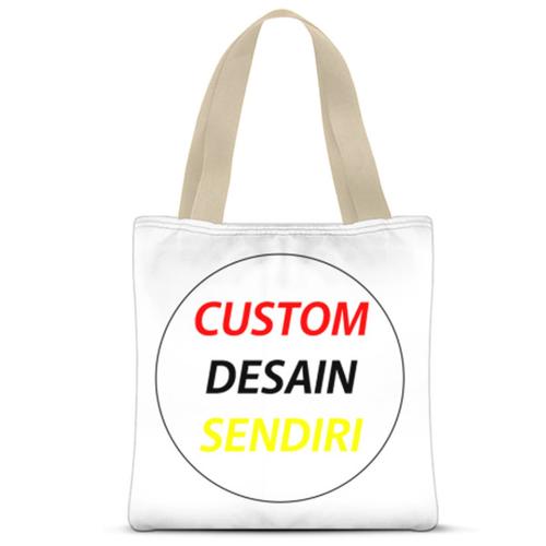 Promo Custom Tote Bag Kanvas Totebag Canvas Resleting Tas Lipat Tenteng ...