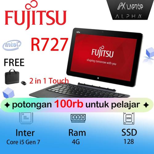 Jual Laptop Fujitsu R727 2 in 1 Touchscreen Core i5 gen7 4G 128GB Buku ...